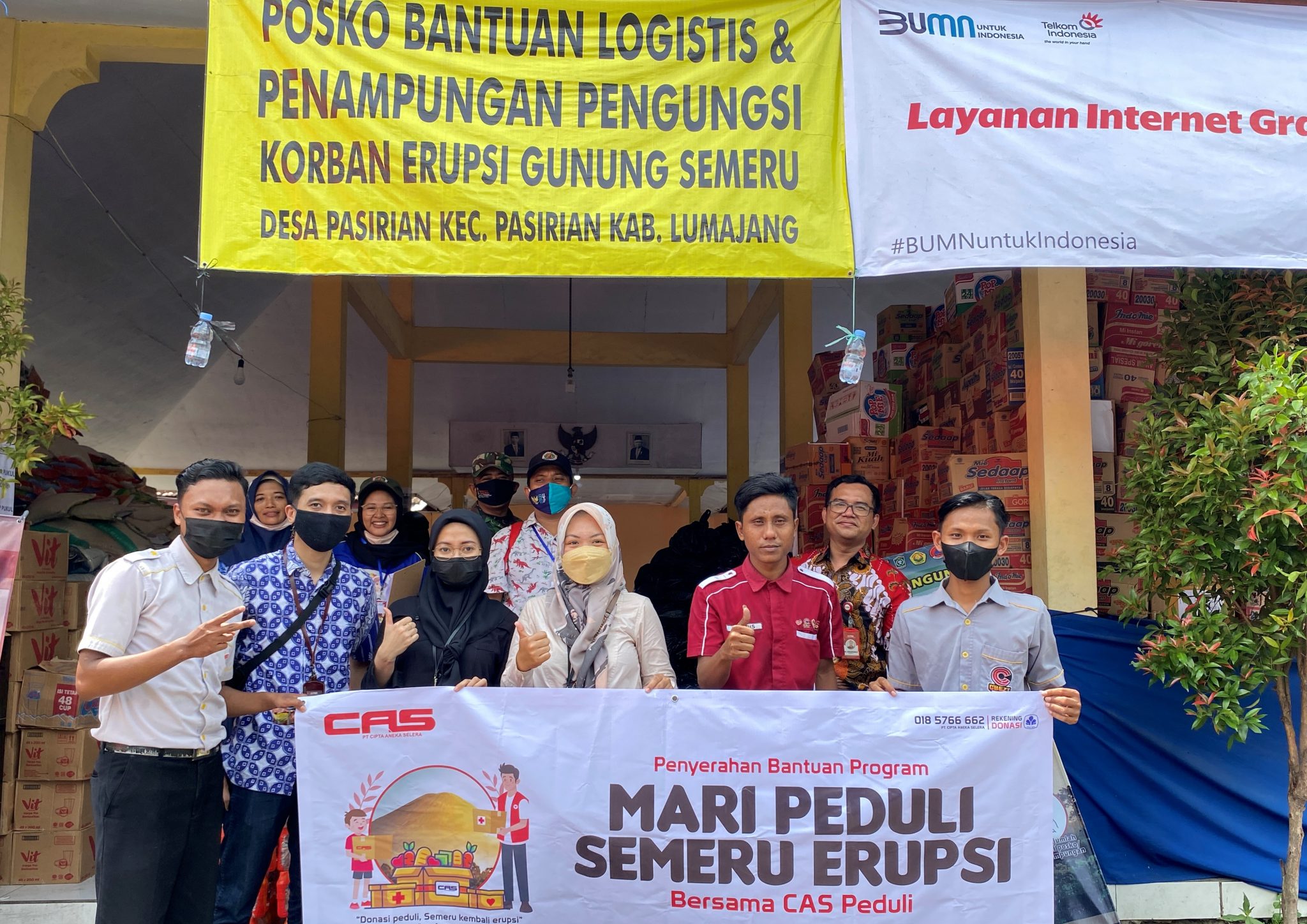 CAS Group Delivered Donations to Mount Semeru Eruption Survivors